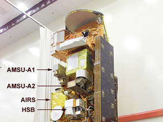 NASA's Aqua satellite in high bay | AIRS